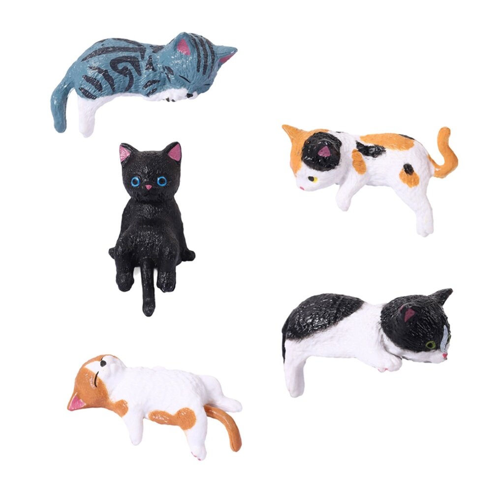 Фигурки кошек для декора монитора, миниатюрные фигурки собак, украшения для стола, талисманы для дома и офиса