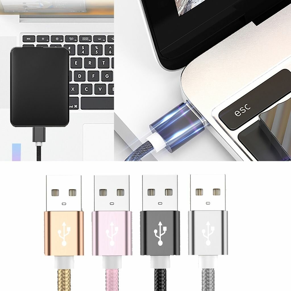 USB 2.0 Удлинительный кабель мужчина для вытягивающих 480 Мбит / с для расширения периферийных принтеров Камеры мышиные клавиатуры, Черный - 1.5m