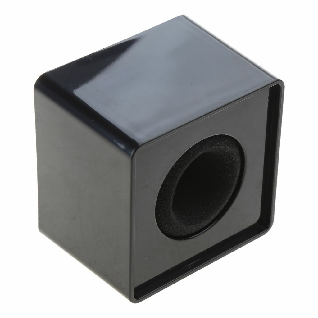 Куб для микрофона, ABS пластик, черный, для логотипа, 7 см x 7 см х 5.1 см, для микрофона диаметром до 3,7 см