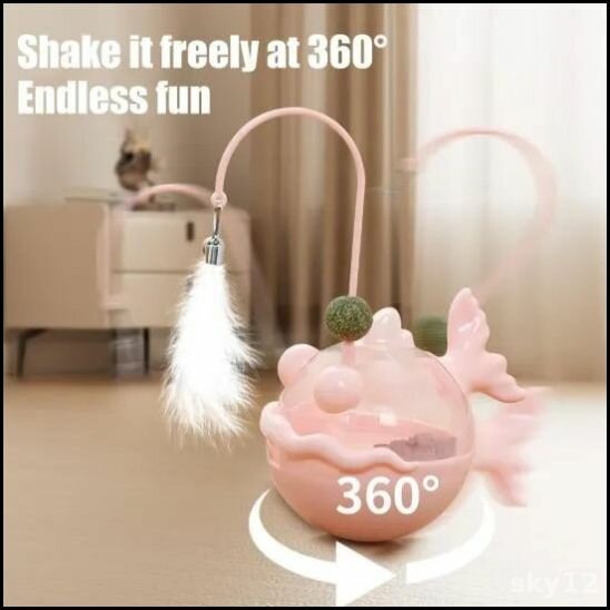 Розовая неваляшкабестселлер с кормом для кошек