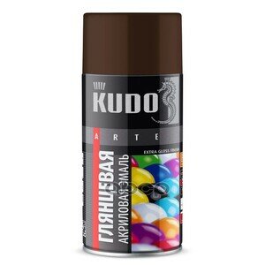Эмаль универсальная акриловая быстросохнущая ral коричневая глянцевая ral 8017 Kudo арт. ku-a8017