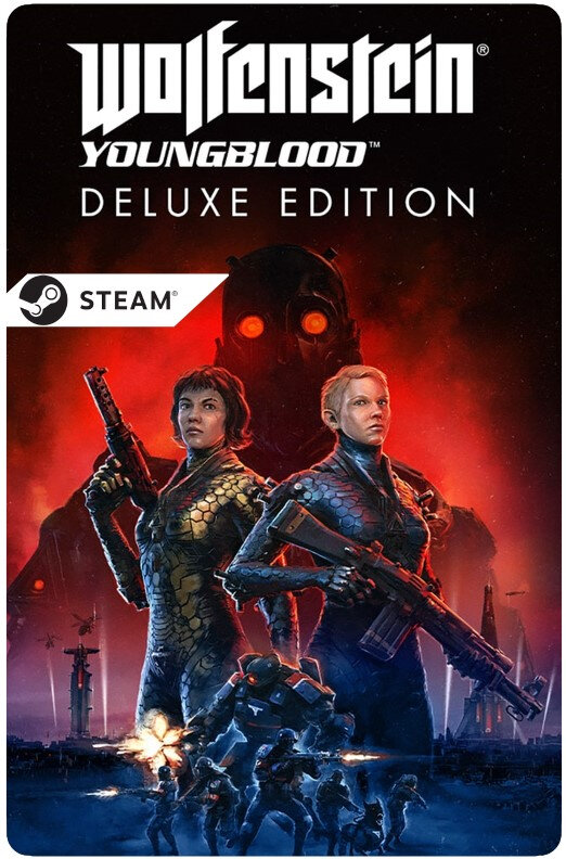 Игра Wolfenstein: YoungBlood Deluxe Edition для PC(ПК), Steam, цифровой ключ