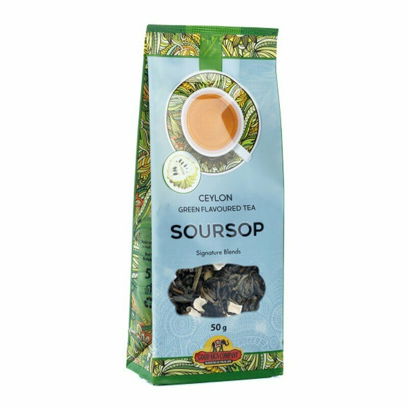 Зелёный цейлонский чай Саусеп Гуд Сайн Компани (Ceylon green tea Soursop Good Sign Company), 50 грамм