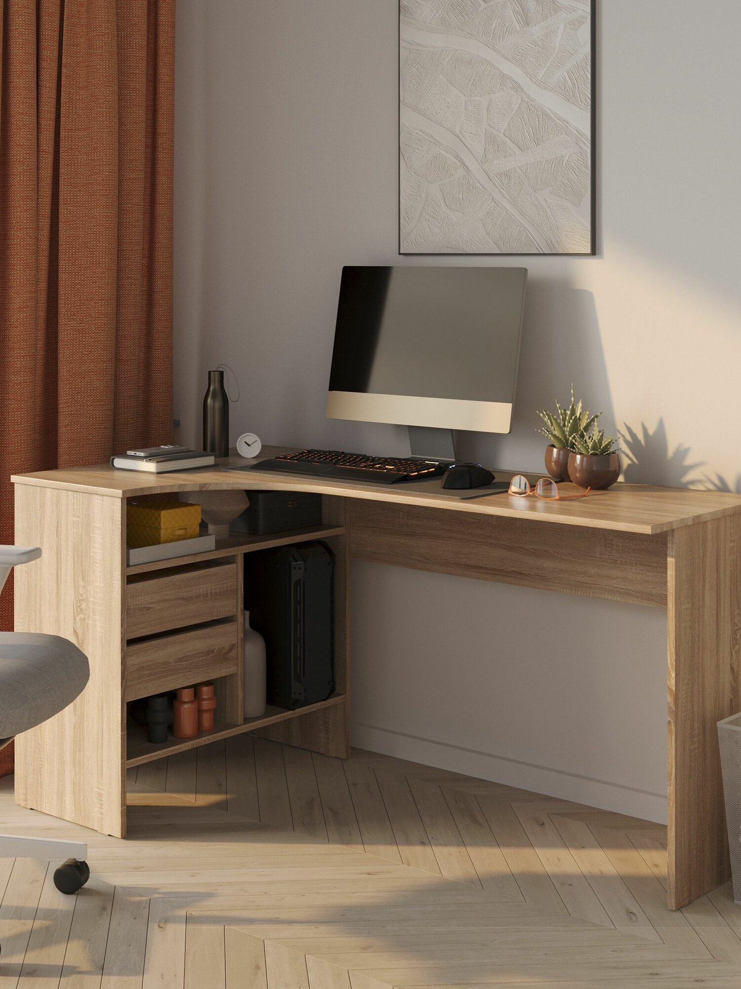 Письменный стол СПм-25 Левый 145х81х74 см