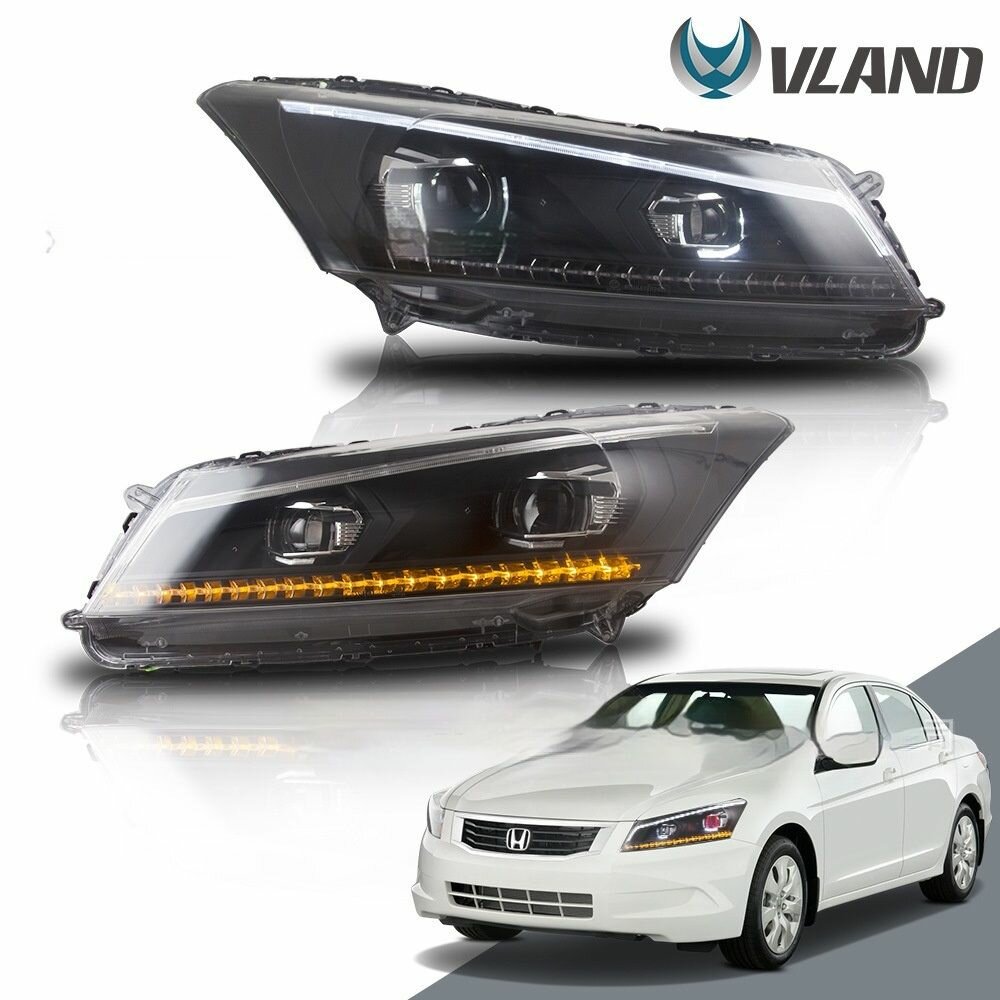 Подходит для Honda Accord 2008-2012 гг. Модификация фар дневного света. Комплект фар Accord.