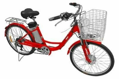 Электровелосипед 26" 36В/250Вт GET WOKE ROAD Winner-26D (2-ух кол, АКБ лит.36V 10Ah) красный (марка)