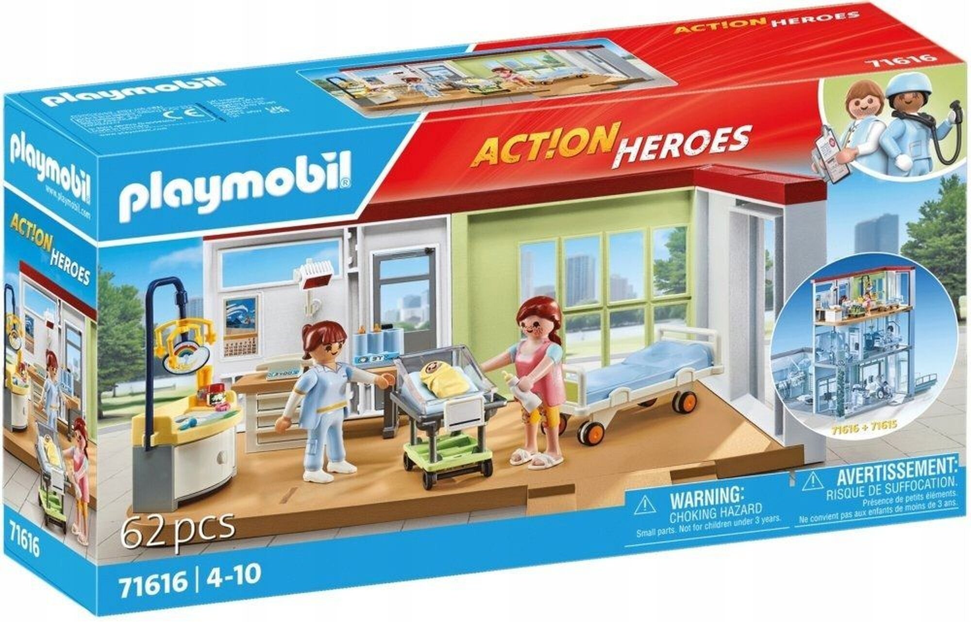 Конструктор Playmobil Action Heroes - Родильное отделение - Плеймобиль 71616