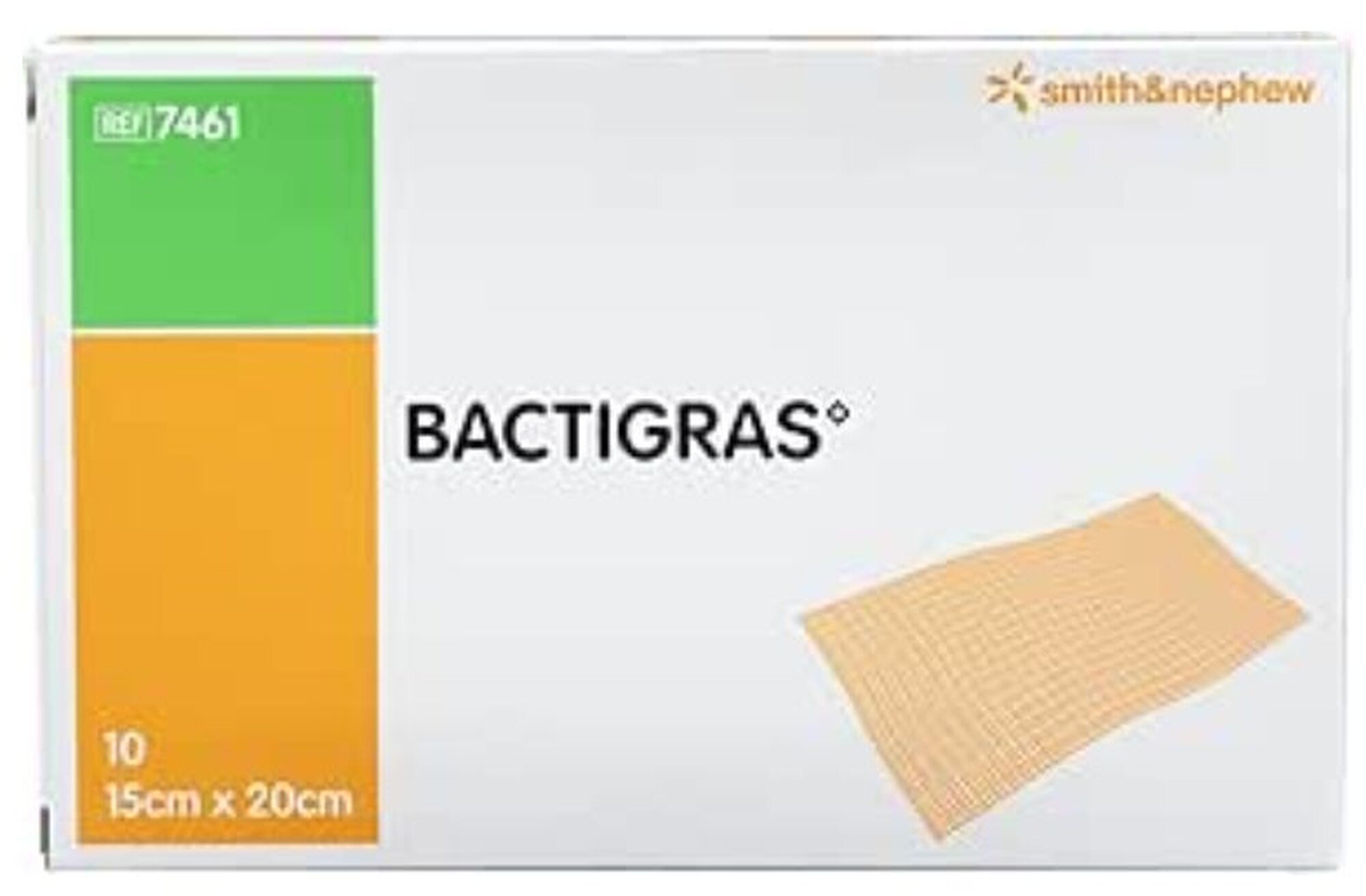 Марлевая повязка Bactigras Smith & Nephew, с антисептической пропиткой, 20x15 см