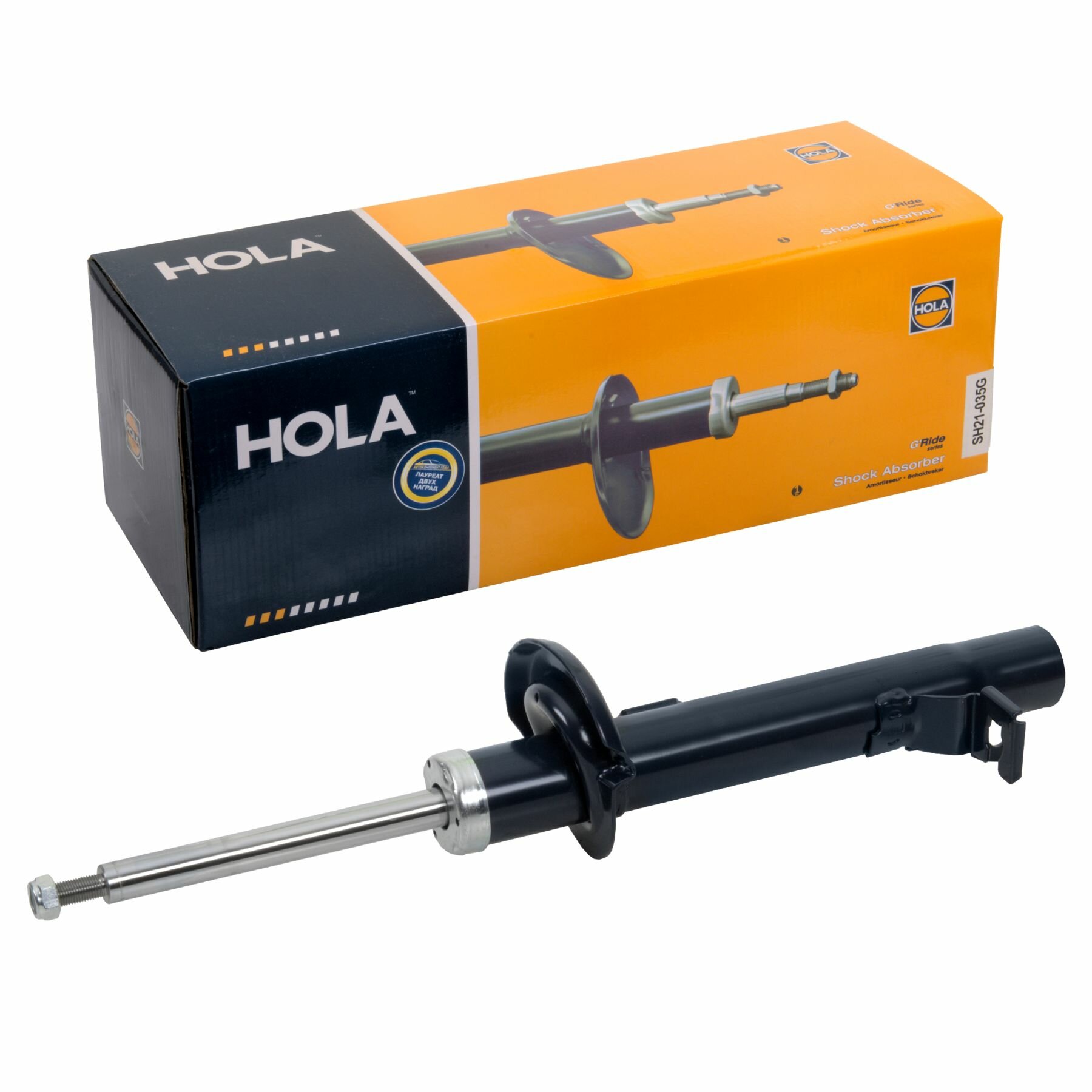 Стойка амортизаторная газомасляная для подвески с пружиной овальной формы HOLA SH21-035G