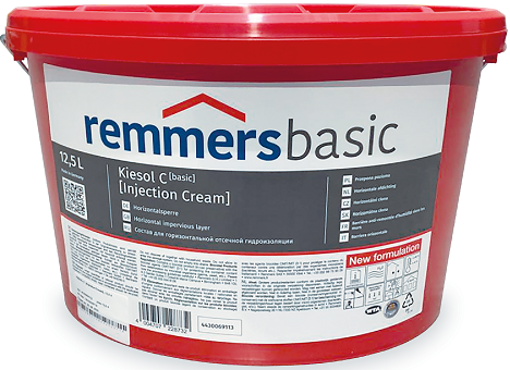 Гидроизоляция на Основе Силана Remmers Kiesol C Basic 12.5л Против Подъема Капиллярной Влаги в Каменной Кладке / Реммерс Кизол Ц.