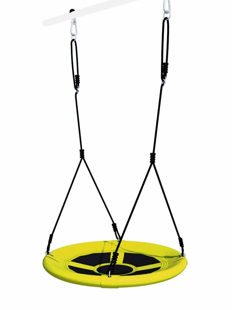 Качели MOVZ "Гнездо", подвесные, металл/оксфорд, желтые, 80см