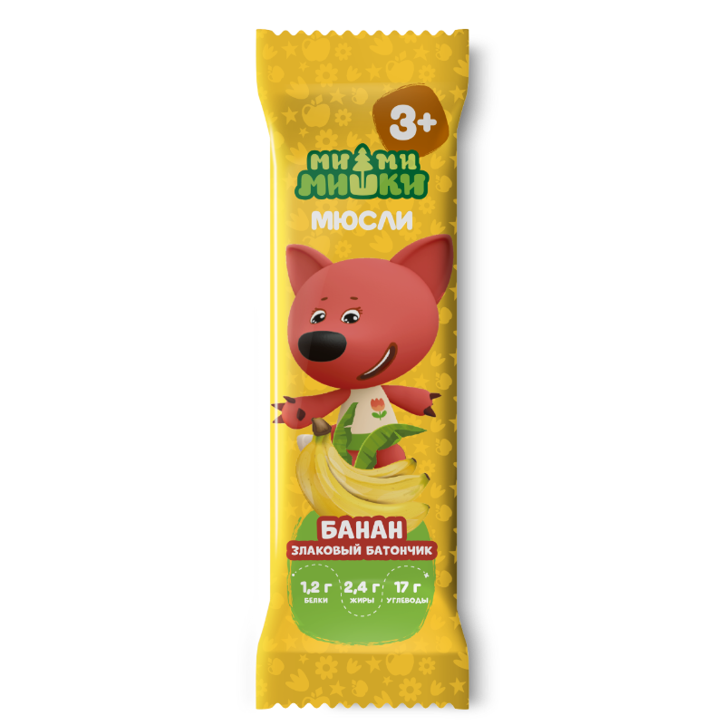 Ми-Ми-Мишки Батончик-Мюсли Злаковый 24Г Банан