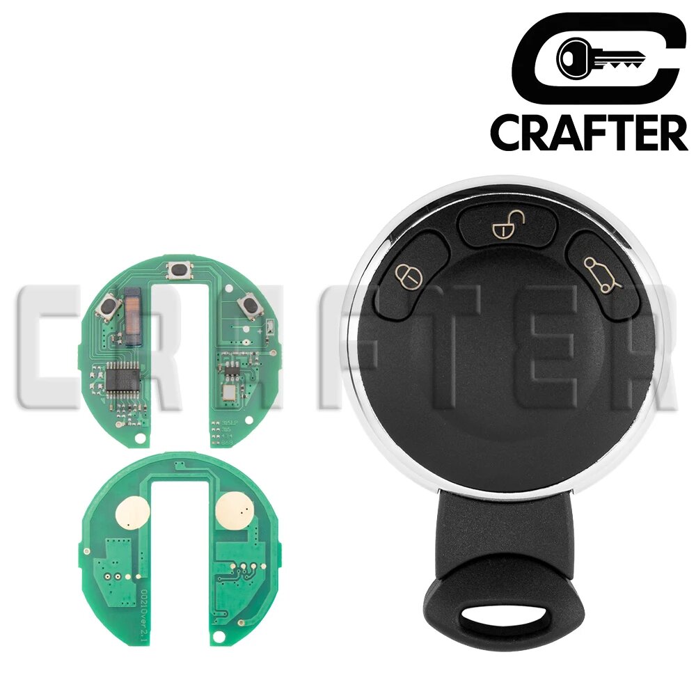 Ключ Crafters BMW MiNi KR55WK49333 ID46 315/433/868 МГц, удаленный автомобильный ключ без логотипа для Cooper One Countryman Clubman с резки ключа