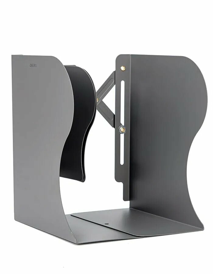 Подставка-ограничитель для книг Deli, 114 х 165 х 220 мм, раздвижная, материал металл, черный