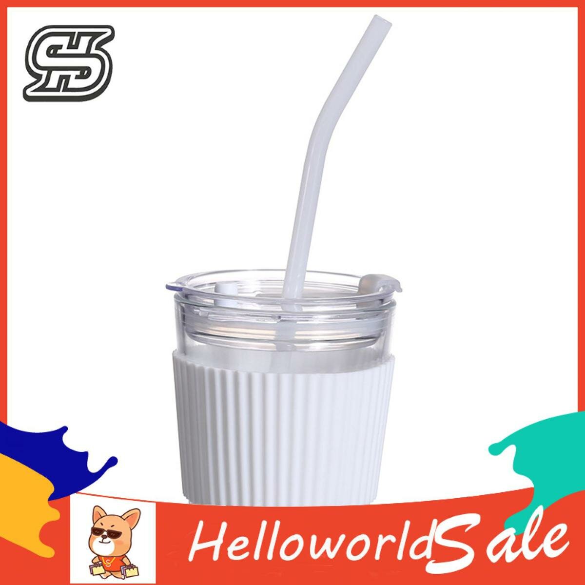 HelloWorld Питьевая кружка Теплоизоляция Молоко Сок Женская трубочка Чашка
