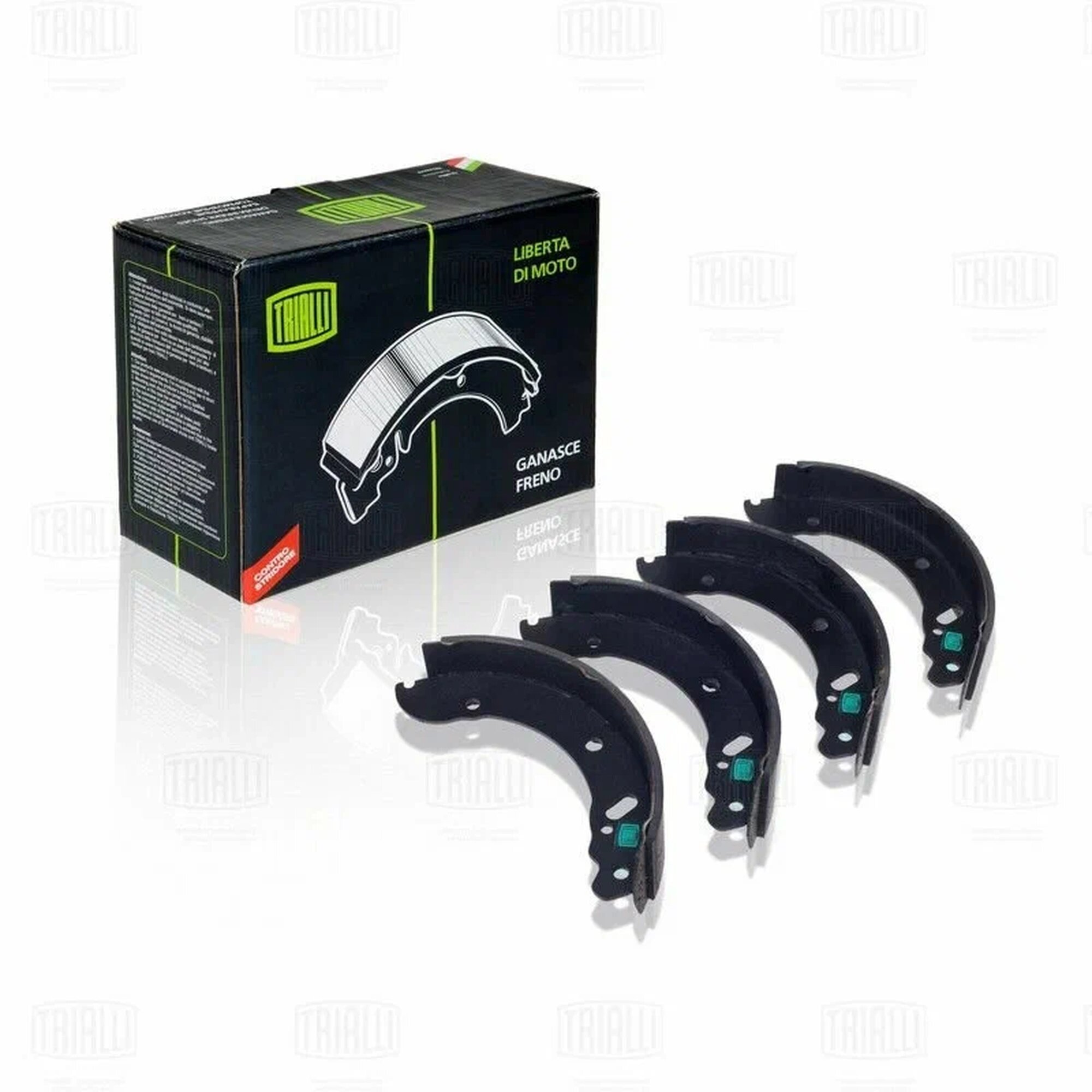 Тормозные колодки TRIALLI GF238, для ГАЗ, барабанные, задние, черные