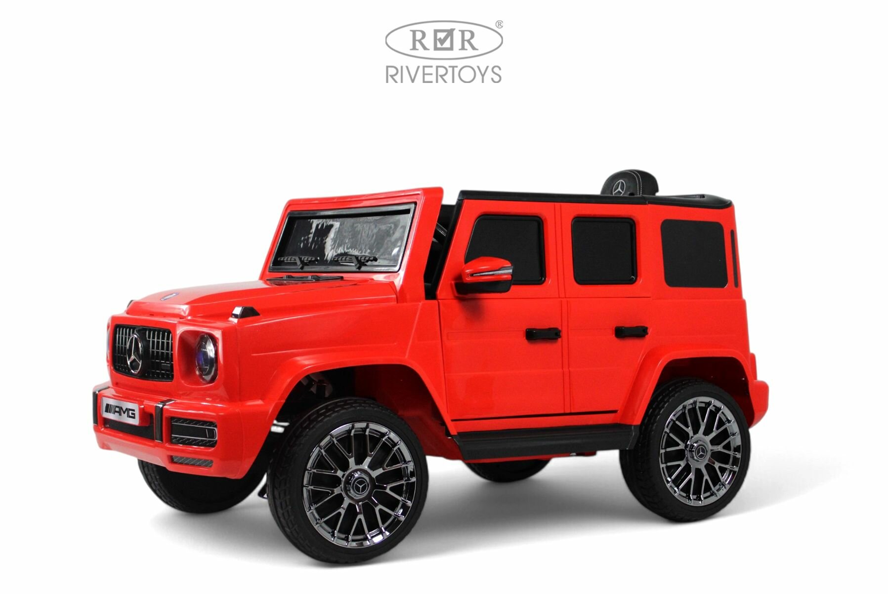 Электромобиль RiverToys Mercedes-AMG G63 4WD (G333GG), цвет красный, для детей от 3 до 6 лет.