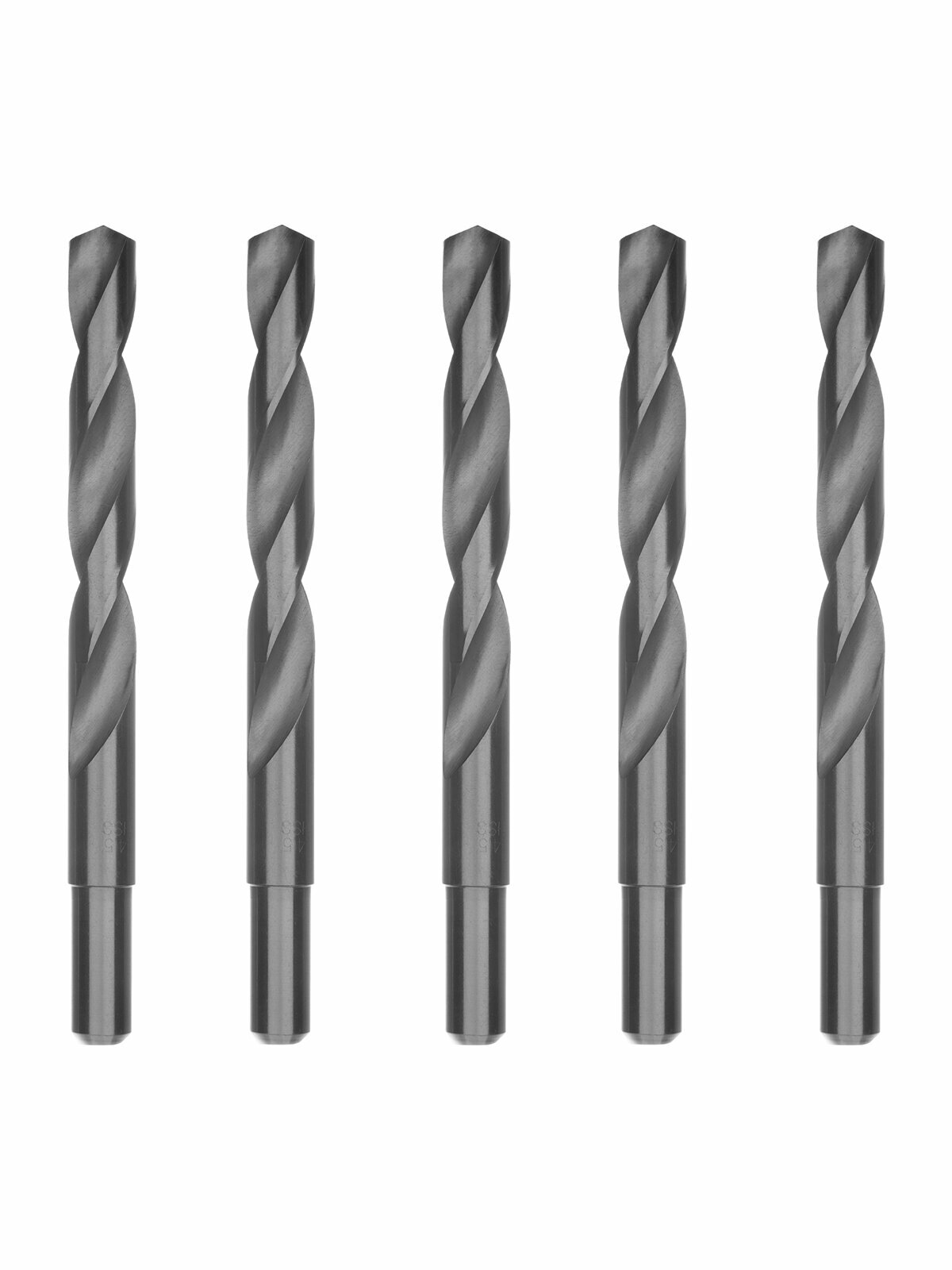 Сверло по металлу Matrix, 14.5 мм, 5 штук, цил. хвостовик, полированное из стали HSS, угол заточки 118 градусов, 72045