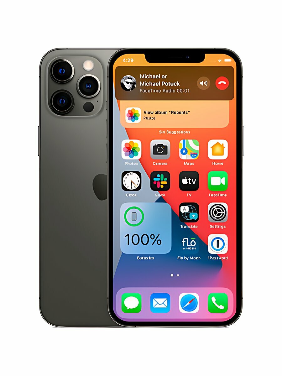 Оригинал Смартфон Apple Iphone 12 Pro 128 ГБ (Graphite), Экран: 6,1"OLED экран, 2532×1170, 60 Гц, процессор A14 Bionic