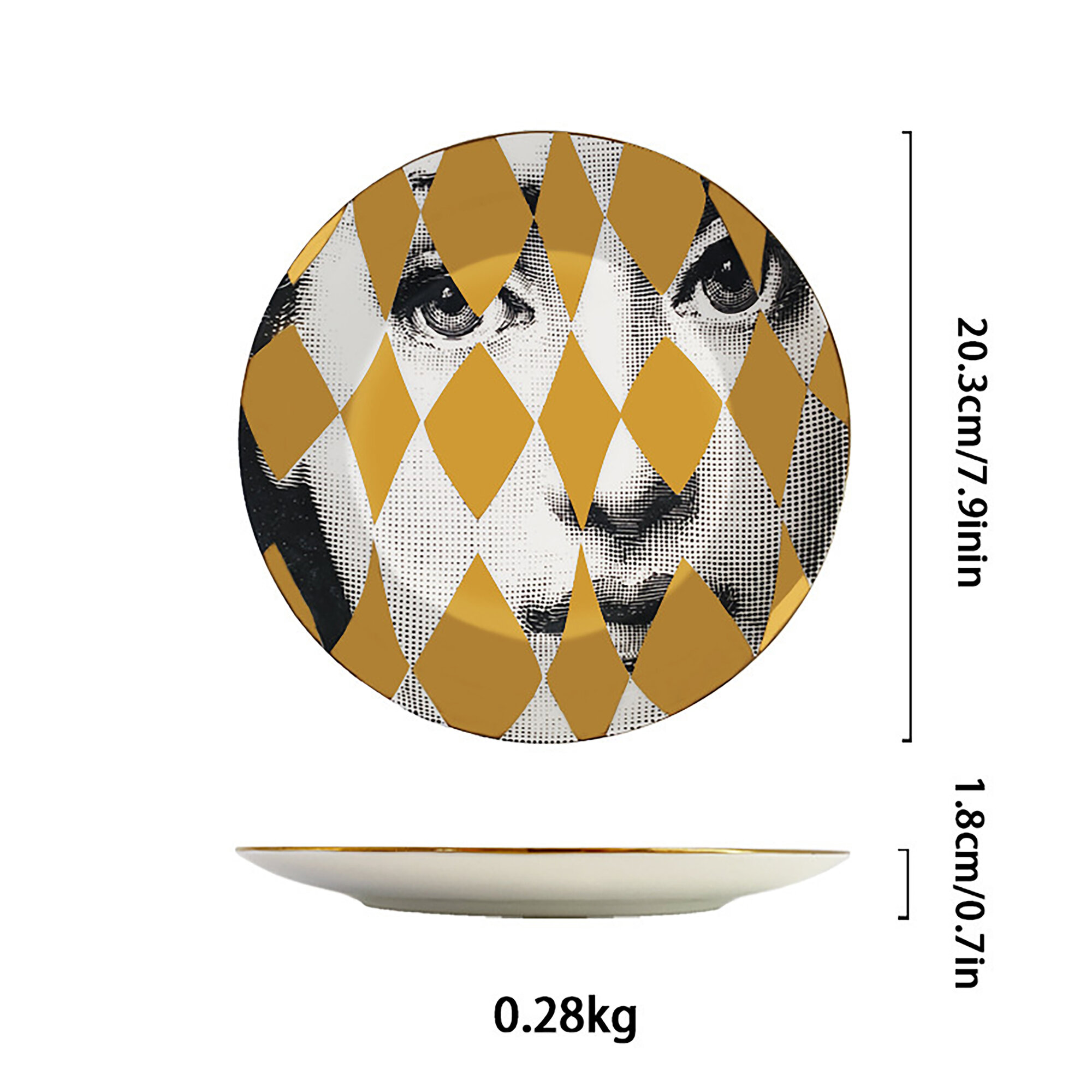 Декоративные керамические изделия в итальянском стиле тарелка 20.5cm