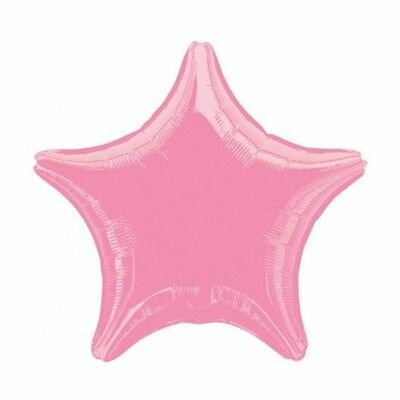 Воздушный шар ANAGRAM "Звезда", без рисунка, Металлик Pink, 19 дюймов