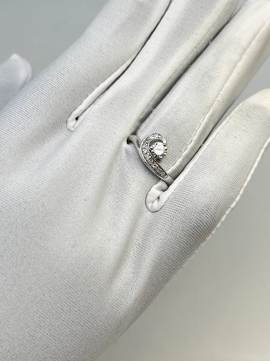 Кольцо, платина, 585 проба, бриллиант