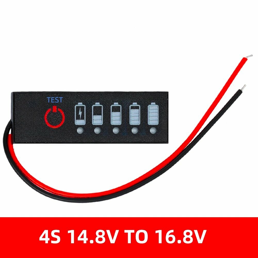 Индикатор уровня заряда батареи Baishundianzi 3-й серии 4S 14.8V-16.8V