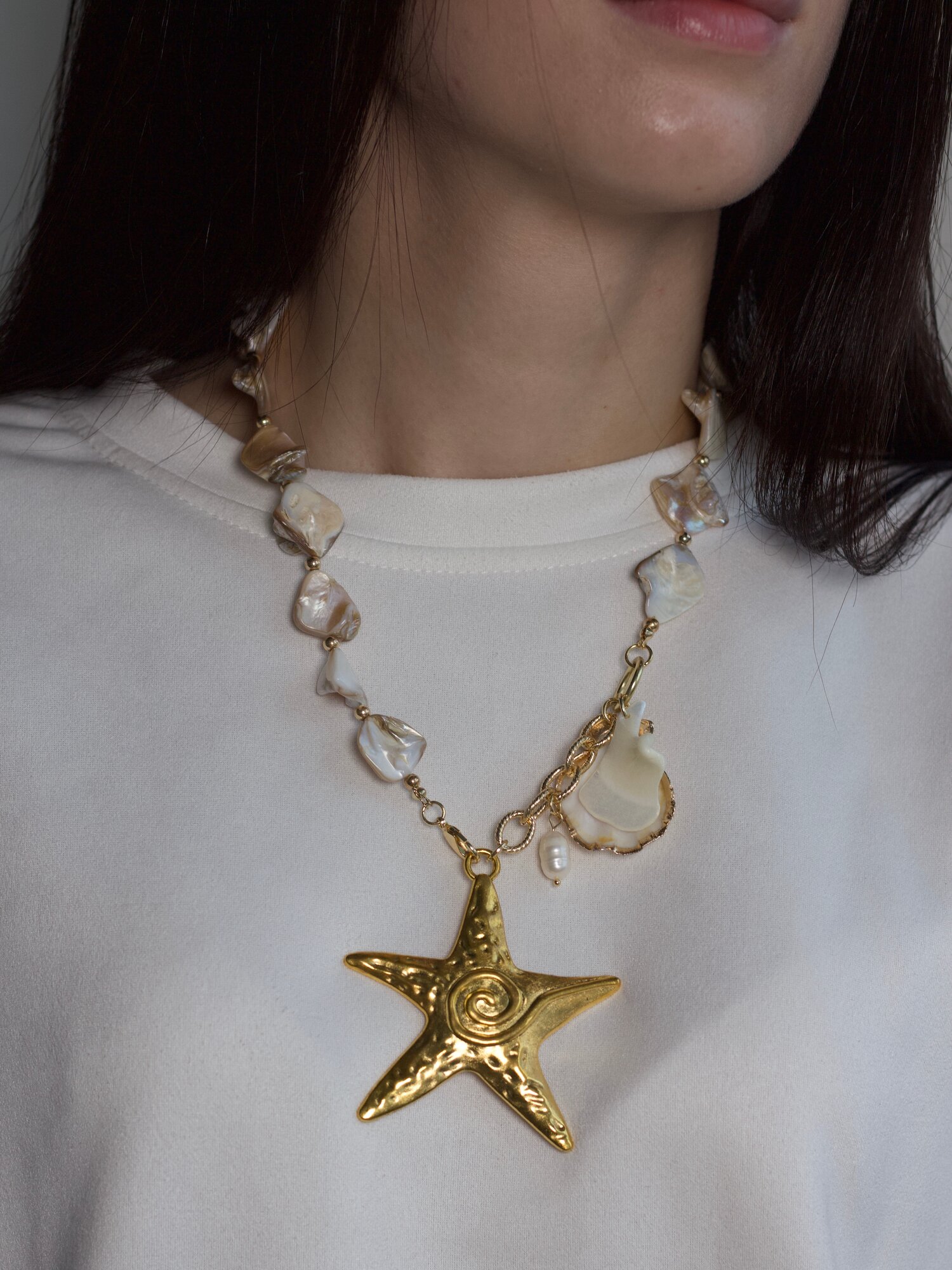 Бусы, перламутр