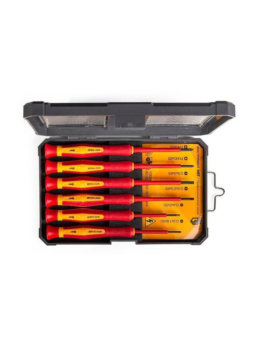 Набор диэлектрических отверток "Профи" НИО-06 мини КВТ 79771