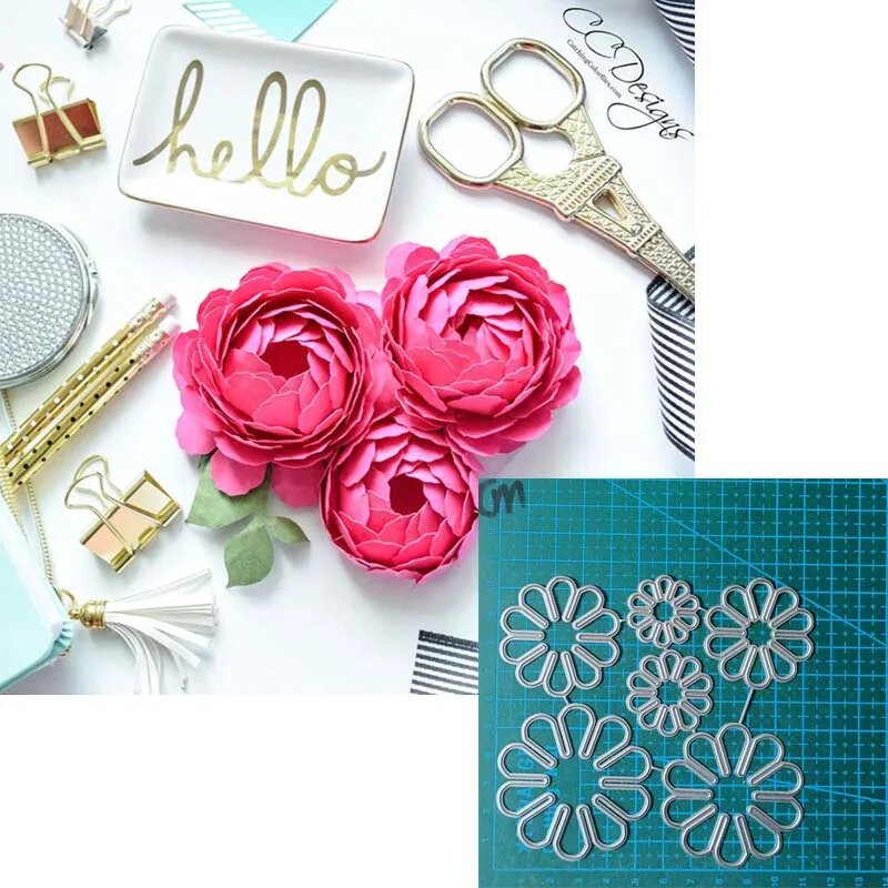 Металлические пресс-формы цветы для скрапбукинга