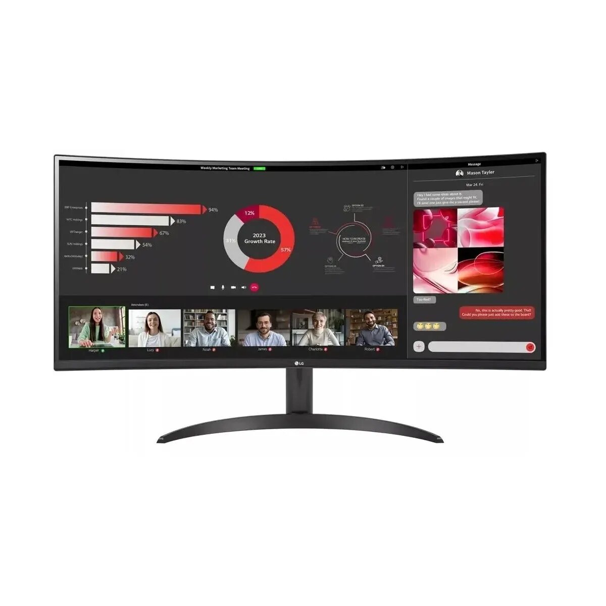 Монитор LG UltraWide 34WR50QK-B 34", VA 1800R 100 Hz, 3.5K (3440×1440)