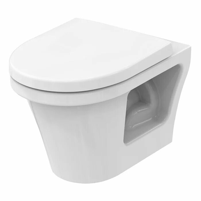 Комплект Toto CF CW132Y#NW1 / Крышка VC130 безободковый, без бачка, фаянсовый, белый, глянцевый, овальный, сиденье для унитаза в комплекте