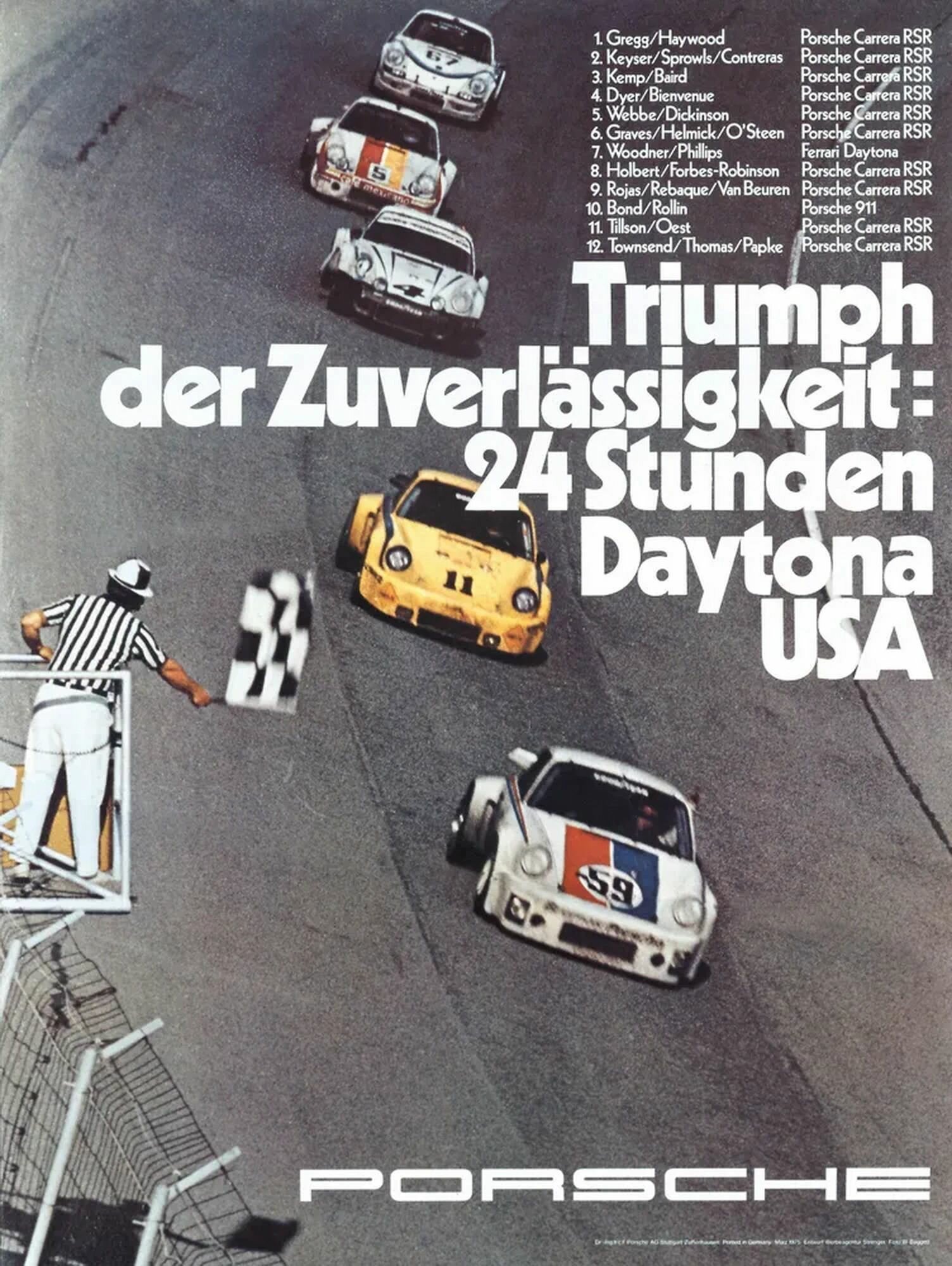 Плакат, постер porsche racing. Порш ралли на холсте, размер 21х30см