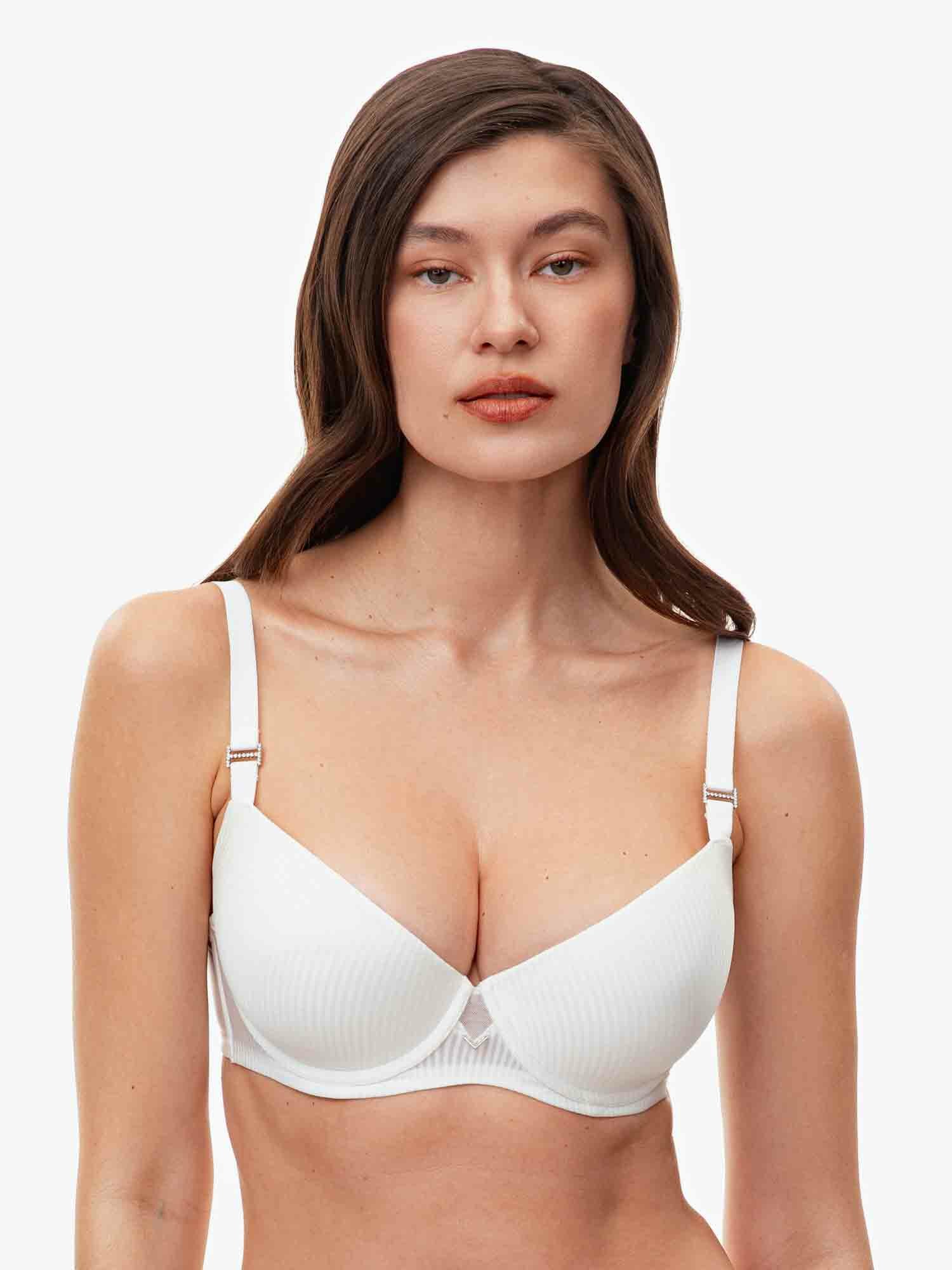 ML0714 Бюстгальтер Grazia (балконет пуш-ап) - пломбир