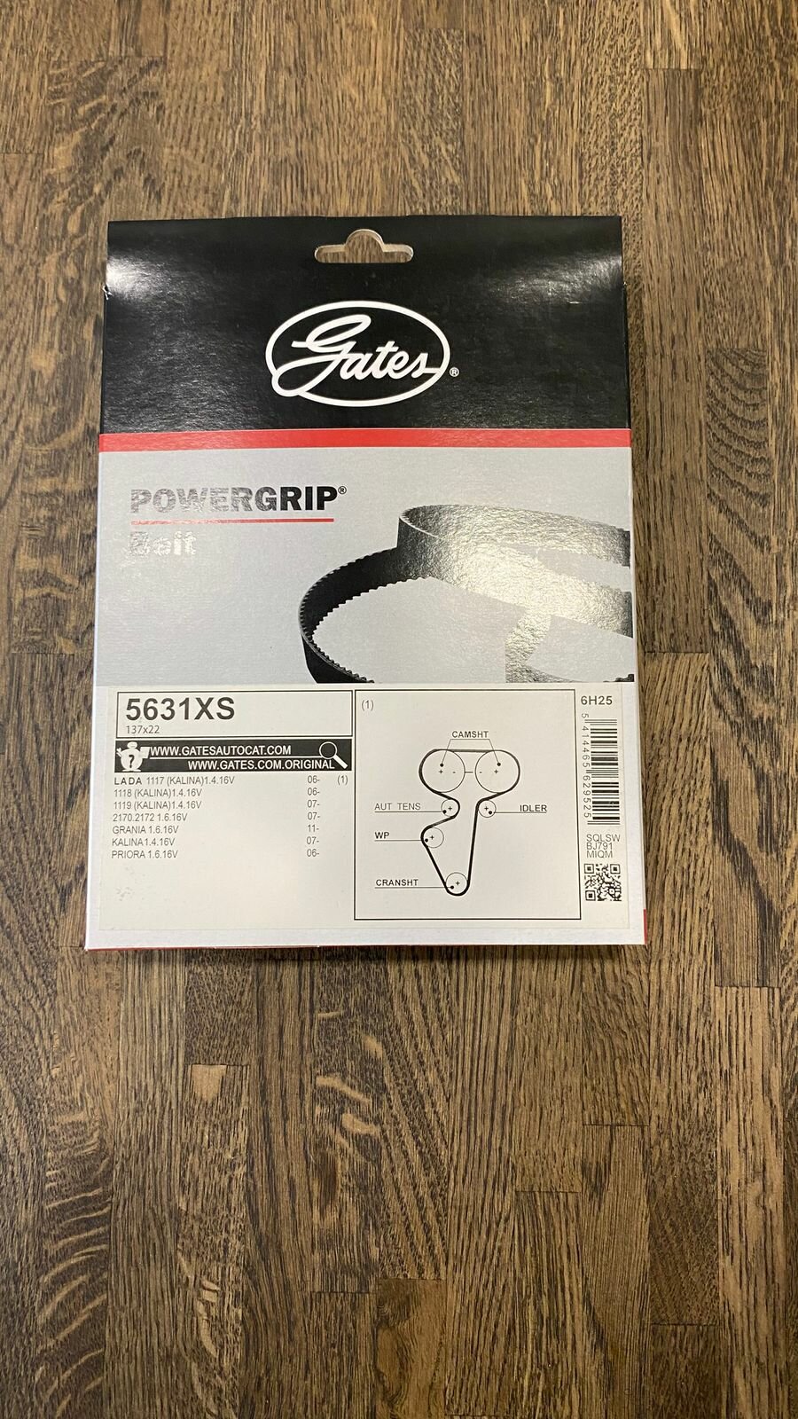 Ремень ГРМ GATES 5631XS LADA GRANTA, KALINA, PRIORA 16-КЛАП. Двиг.