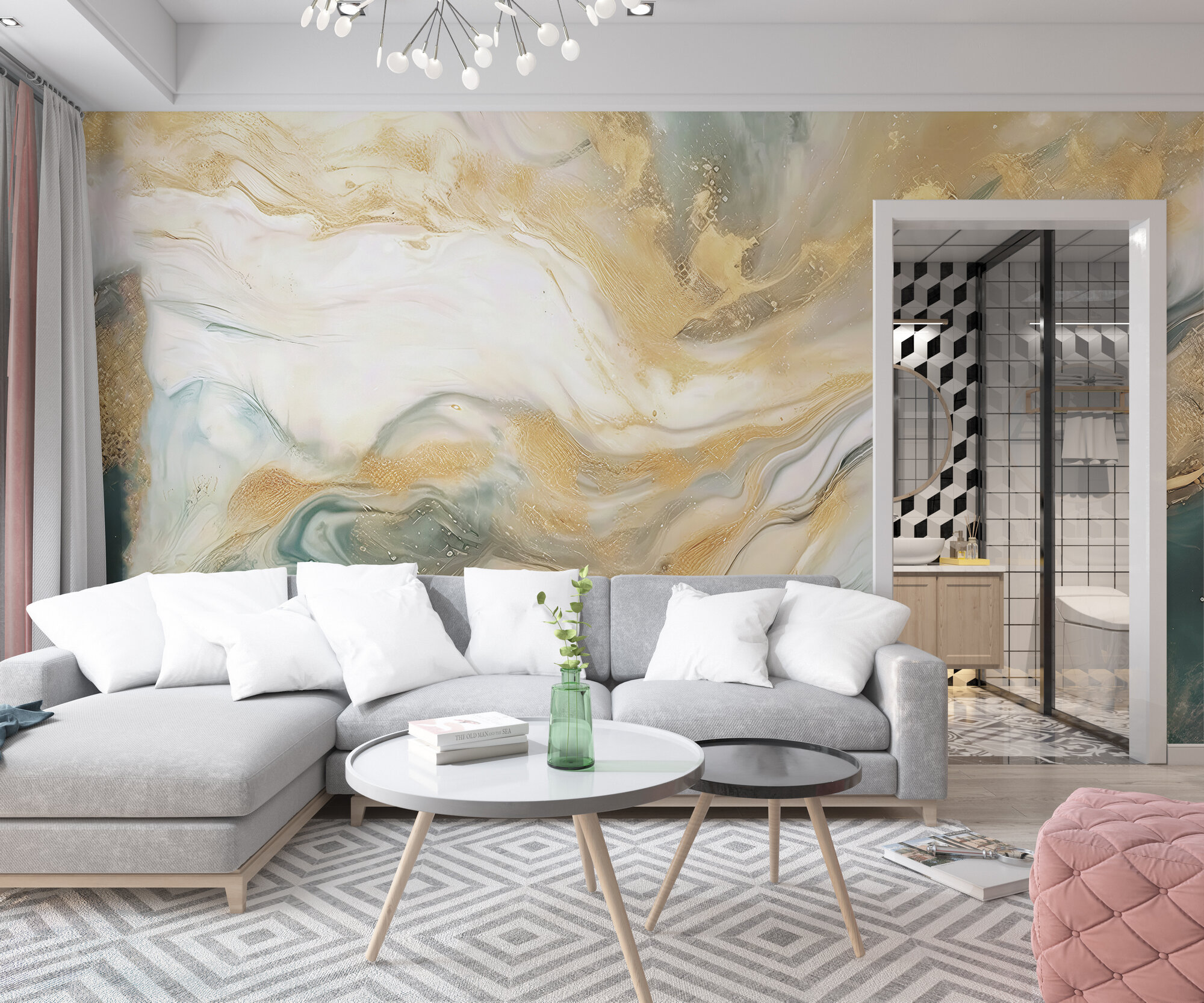 Гибкий мрамор "Ройа" полотно №2 ; 1420х2850; 4,047 кв. м.