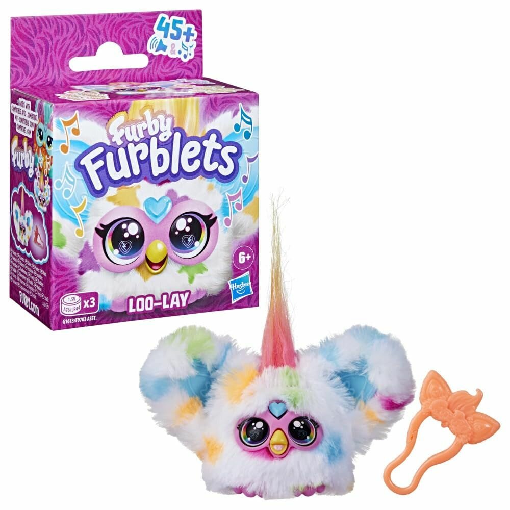 Hasbro Furby Furblets / Мини-электронная плюшевая детская подвесная игрушка, с более чем 45 звуками, Пушистые пушистики