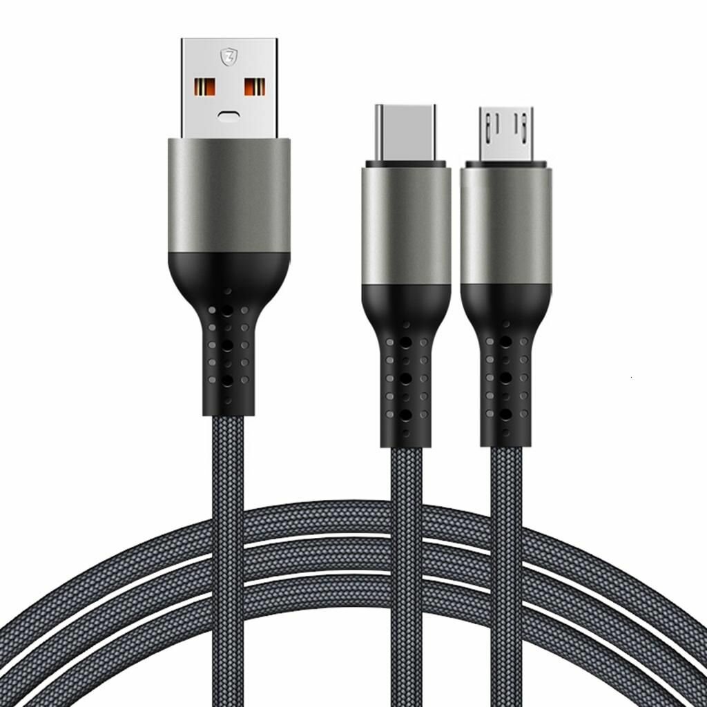 Двойной порт USB -кабель 2 в 1 зарядном шнурном заряде заряда два устройства одновременно