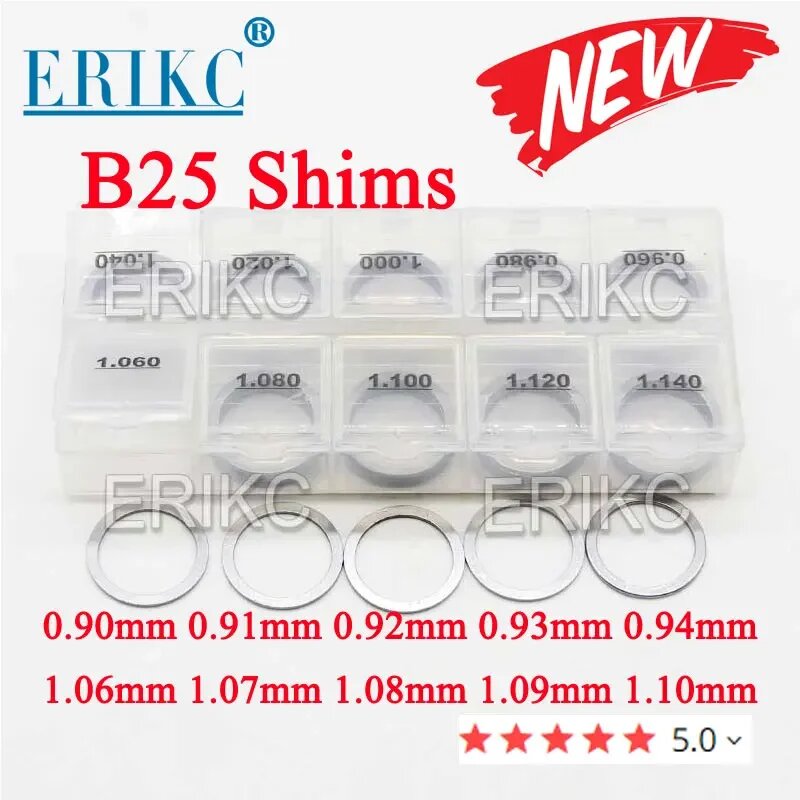 B25 Шайба клапана форсунки 0,90 мм 0,91 мм 0,92 мм 0,93 мм 0,94 мм 1,06 мм 1,07 мм 1,08 мм 1,09 мм 1,10 мм Калибровочные подъемные прокладки 30pcs B25 1.02mm