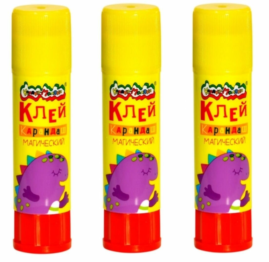 Клей-карандаш исчезающий, 15 г (3 шт)