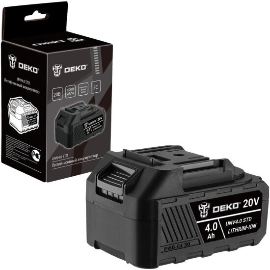 Аккумулятор Deko UNV4.0 STD, Li-ion, 20В, 4.0Ач (063-4494)
