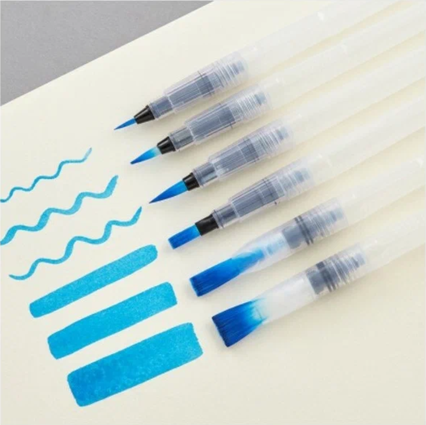 Набор кистей для рисования c резервуаром Water Brush set №1, 6 штук