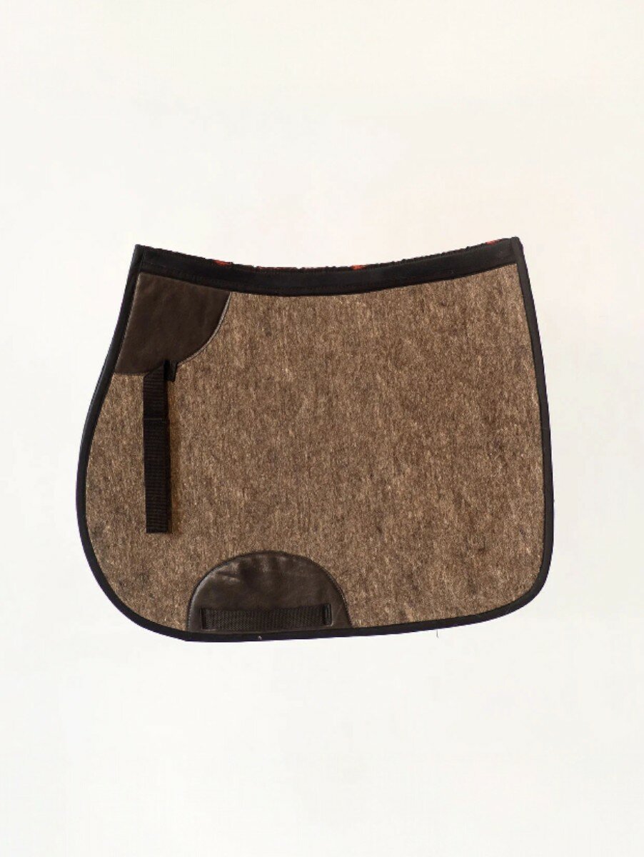 Вальтрап для лошади конкурный Shkura - Dekor, войлочный с кожаными вставками