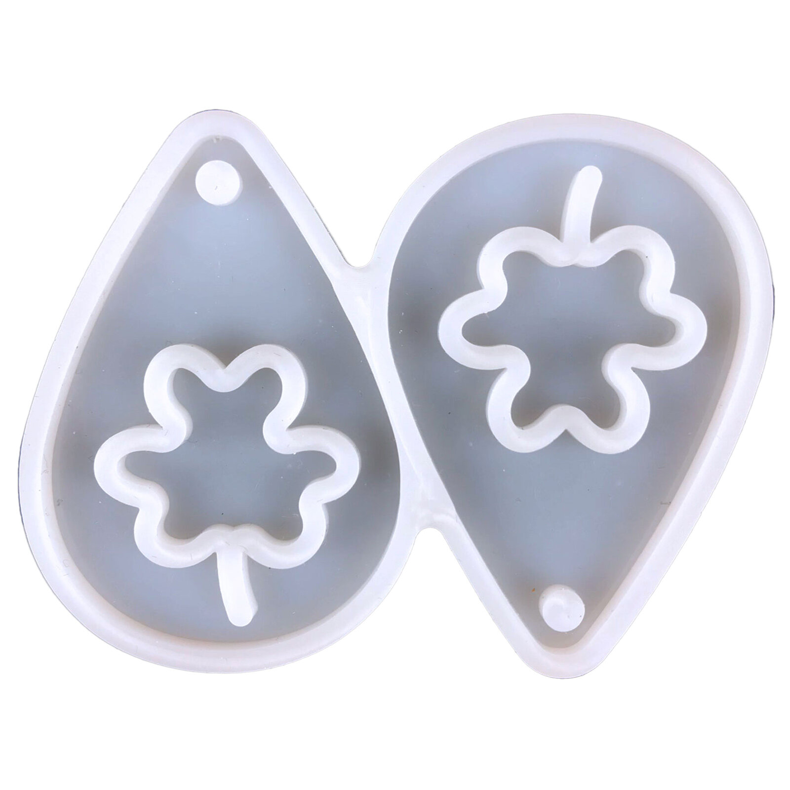 Клевер Эпоксидная смола Плесень DIY Слеза Капля Форма Серьги Силиконовые Украшения