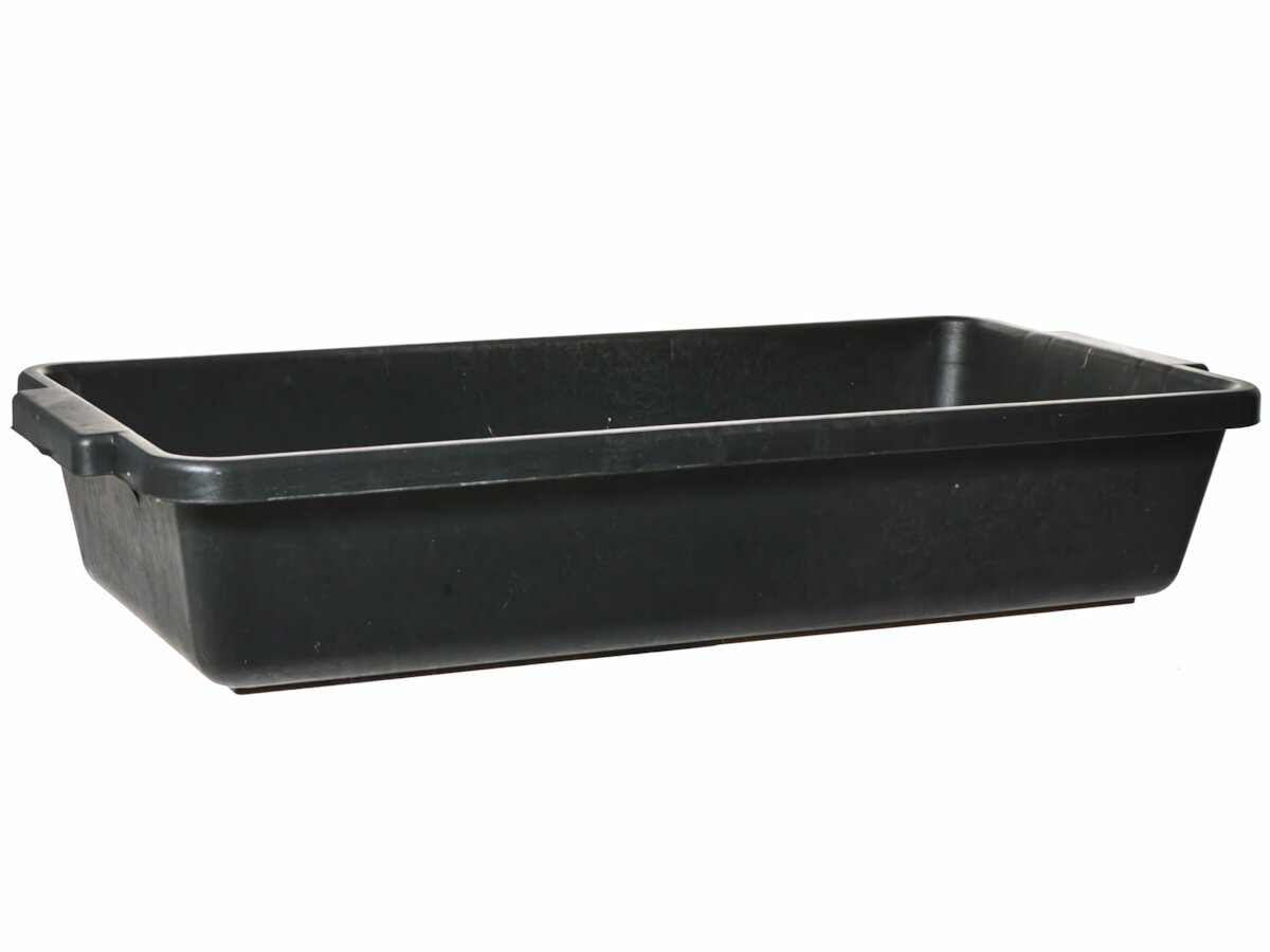 Ящик для рассады пластиковый 46.5x21.5x9см, черный, с удобными ручками