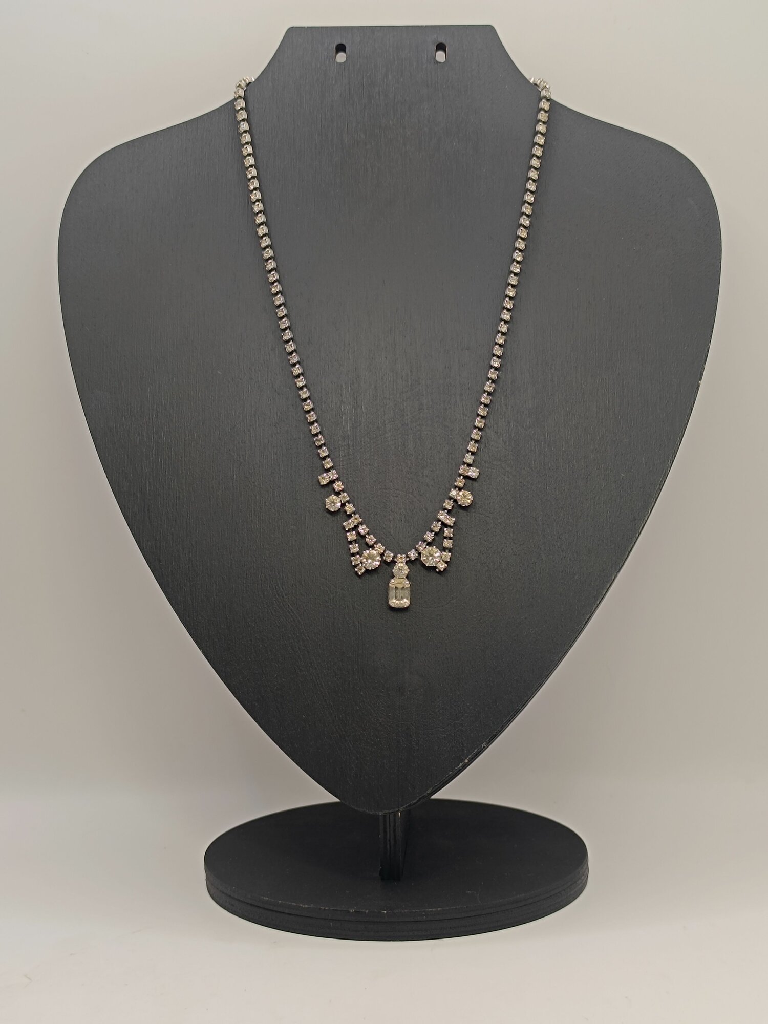 Винтажное колье, серебрение, Яблонекс, Чехословакия, длина 42 см.