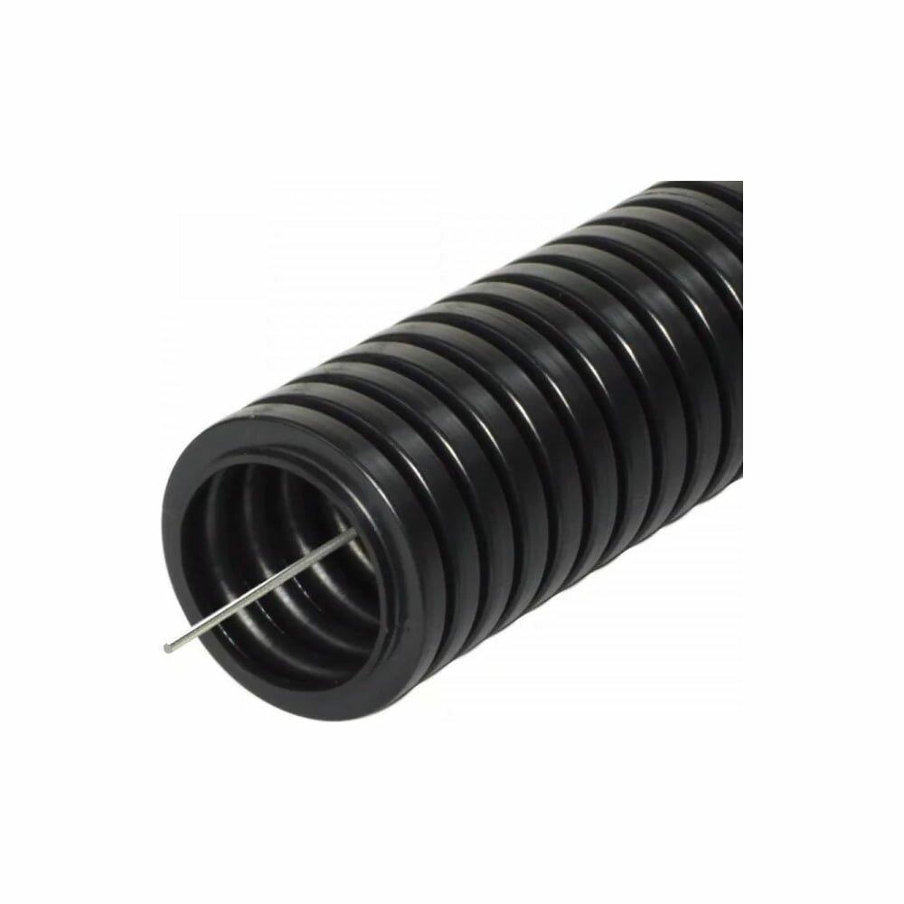 Труба гофрированная ПА 6 d12мм dвнутр.12.2мм dвнешн.15.8мм с протяжкой ПВ-0 темн. сер. (уп.50м) DKC PA611216F0