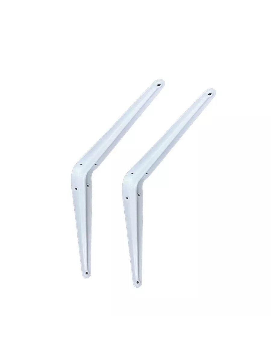 Кронштейн для полки 200*250, 2 шт, белый, нагрузка до 26 кг.