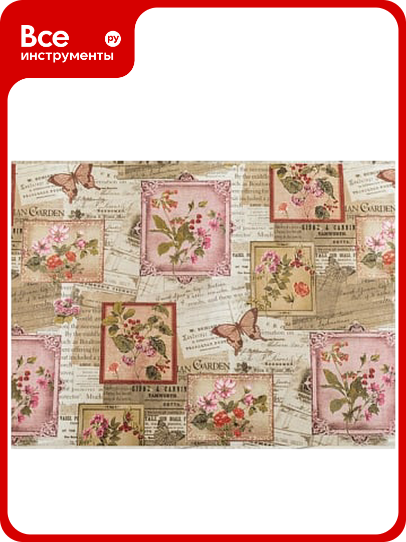 Столовая клеенка колорит Мажор с увеличенным наложением на нетканой основе 1.35x20 м ХБ10942, защищенная