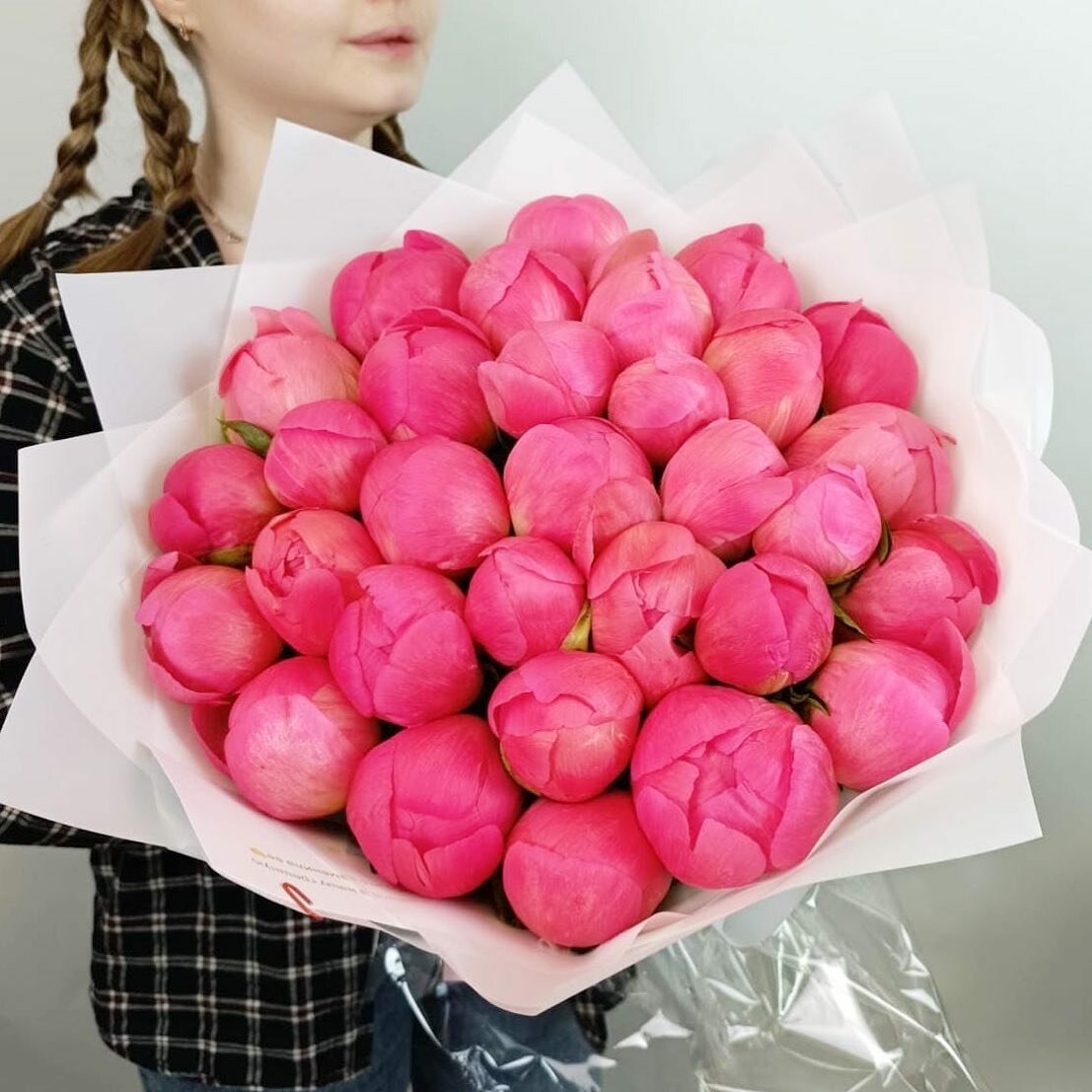 Букет из коралловых пионов 29 шт, красивый букет цветов, шикарный, премиум цветы, премиум букет